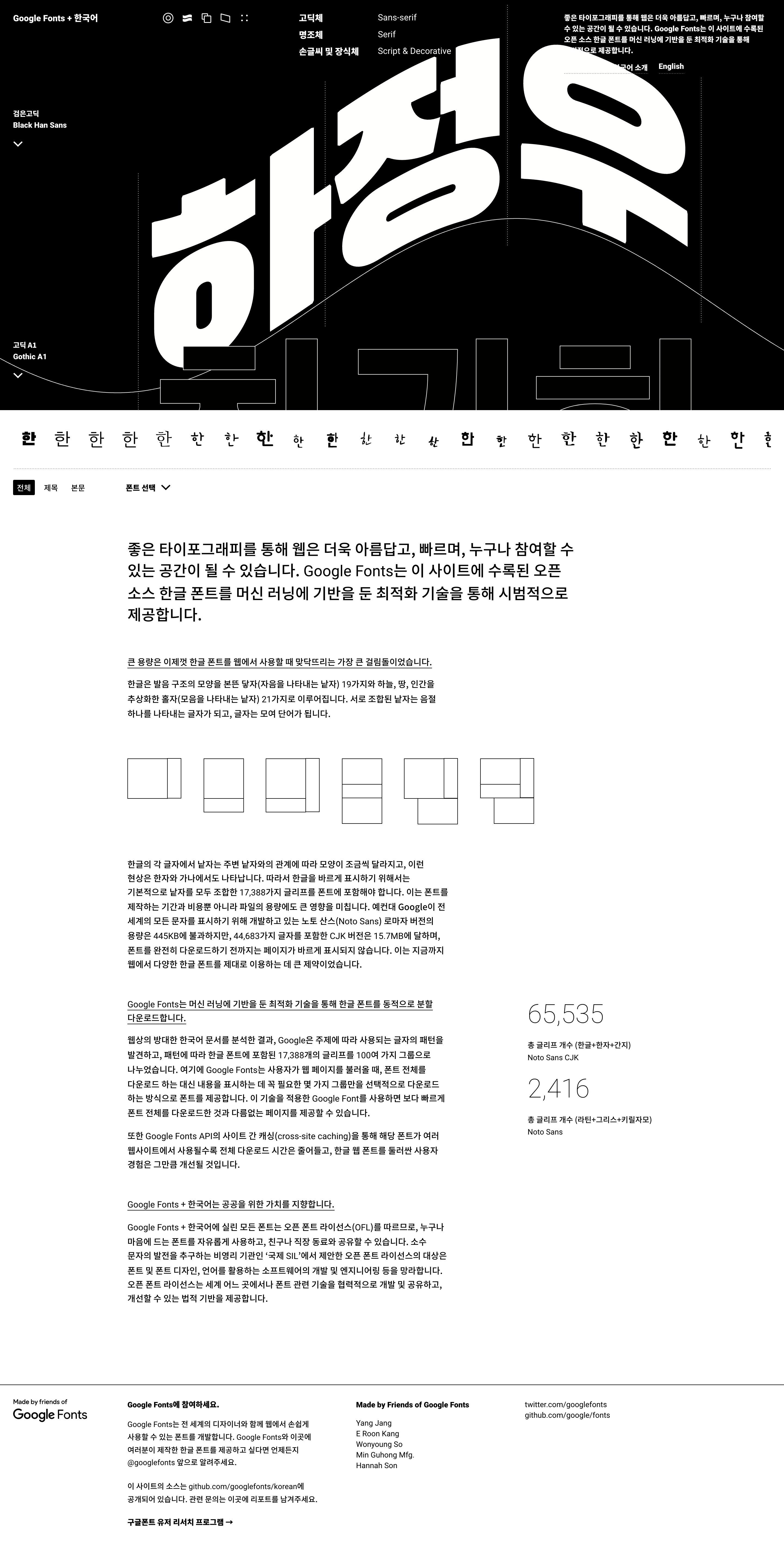 Google Fonts + Korean — E Roon Kang